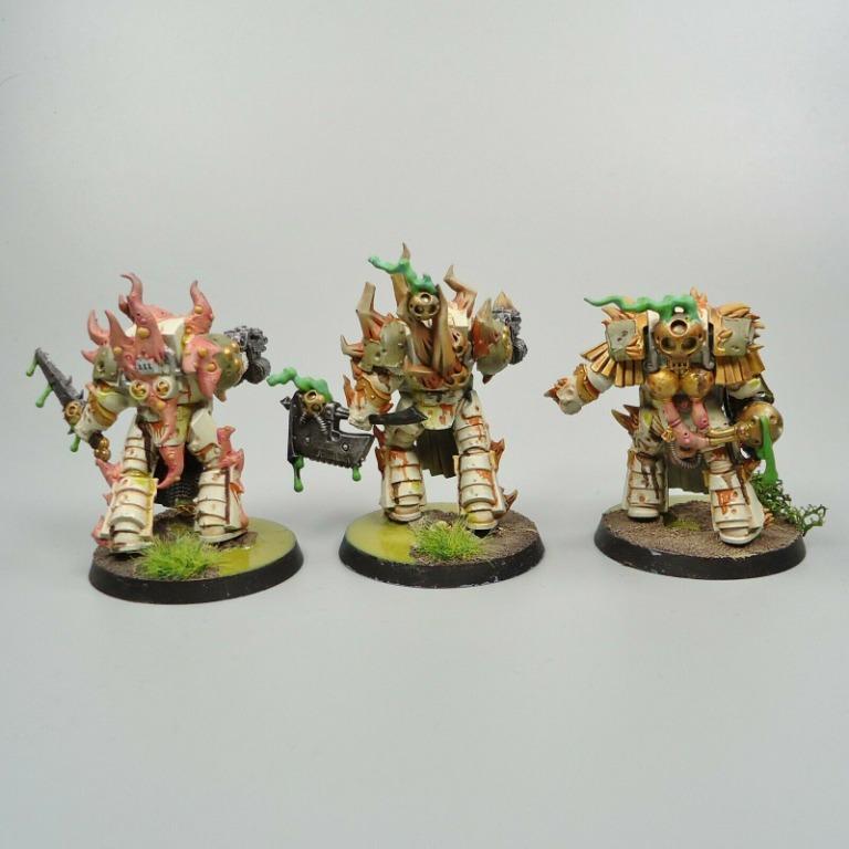 Warhammer 40k Army Death Guard Blightlord Terminators x3 Painted ...