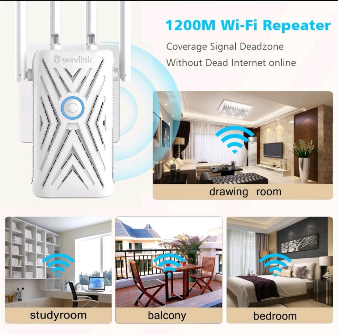 WAVLINK 1200AC WIFI (2.4GHz 300Mbps and 5GHz 867Mbps connections) Dual ...