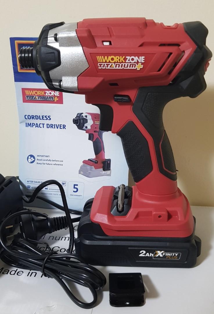 Workzone 20v cordless impact driver, Commercial & Industrial ...