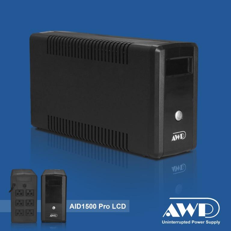 AWP AID1500 Pro LCD 1500VA/900W UPS, Computers & Tech, Office ...