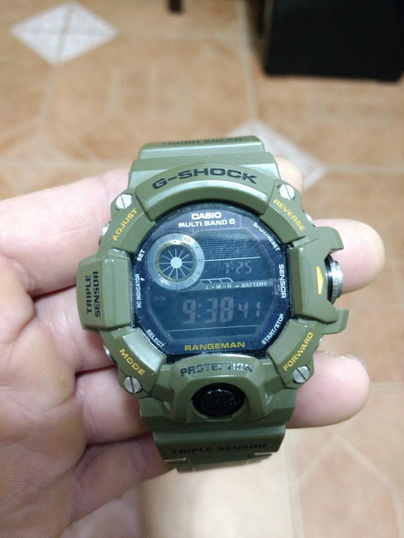 Casio g shock rangeman GW9400 GW 9400 olive green watch, Men's Fashion, Watches & Accessories ...