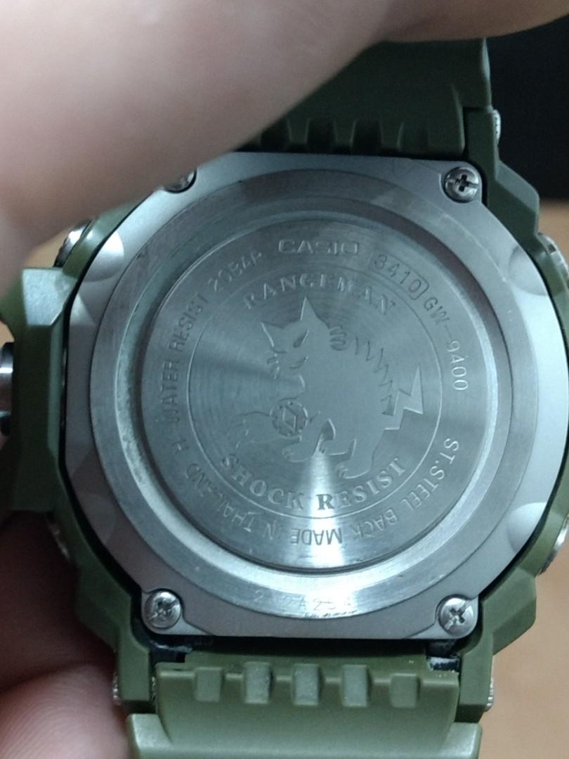 Casio g shock rangeman GW9400 GW 9400 olive green watch, Men's Fashion, Watches & Accessories ...