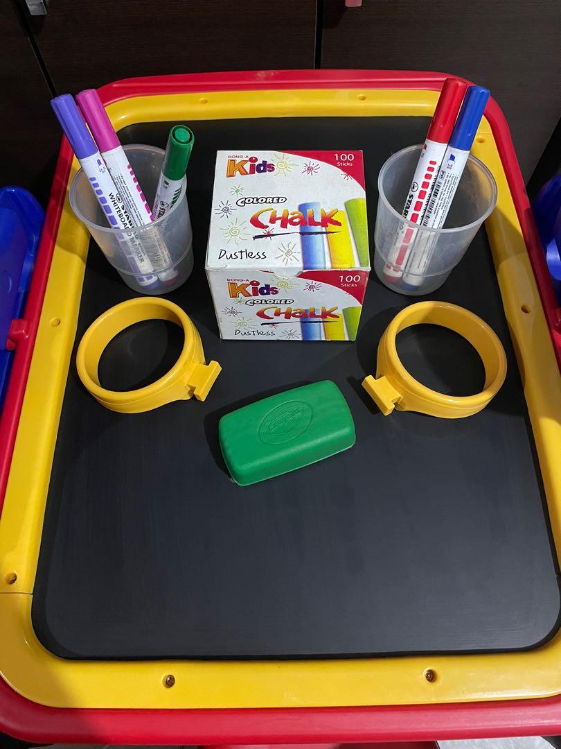 Crayola 2 in 1 Easel to desk whiteboard and blackboard with stool ...