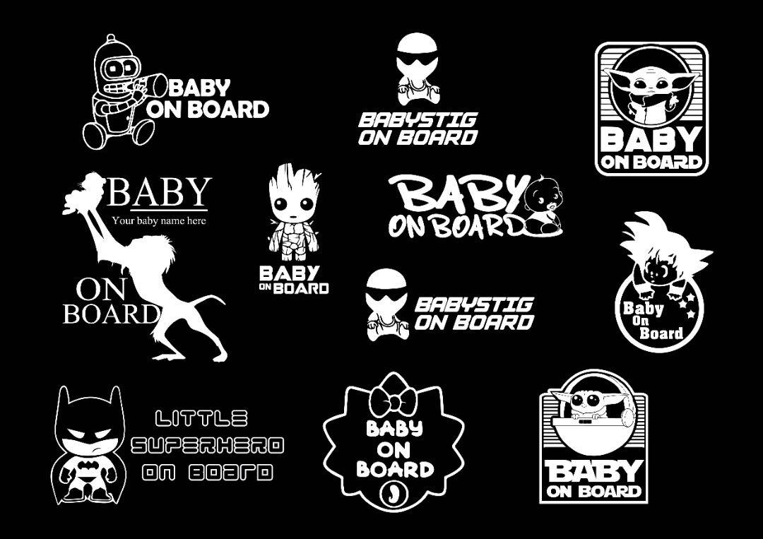 Custom Sticker Potong “BABY ON BOARD”, Hobbies & Toys, Stationery ...