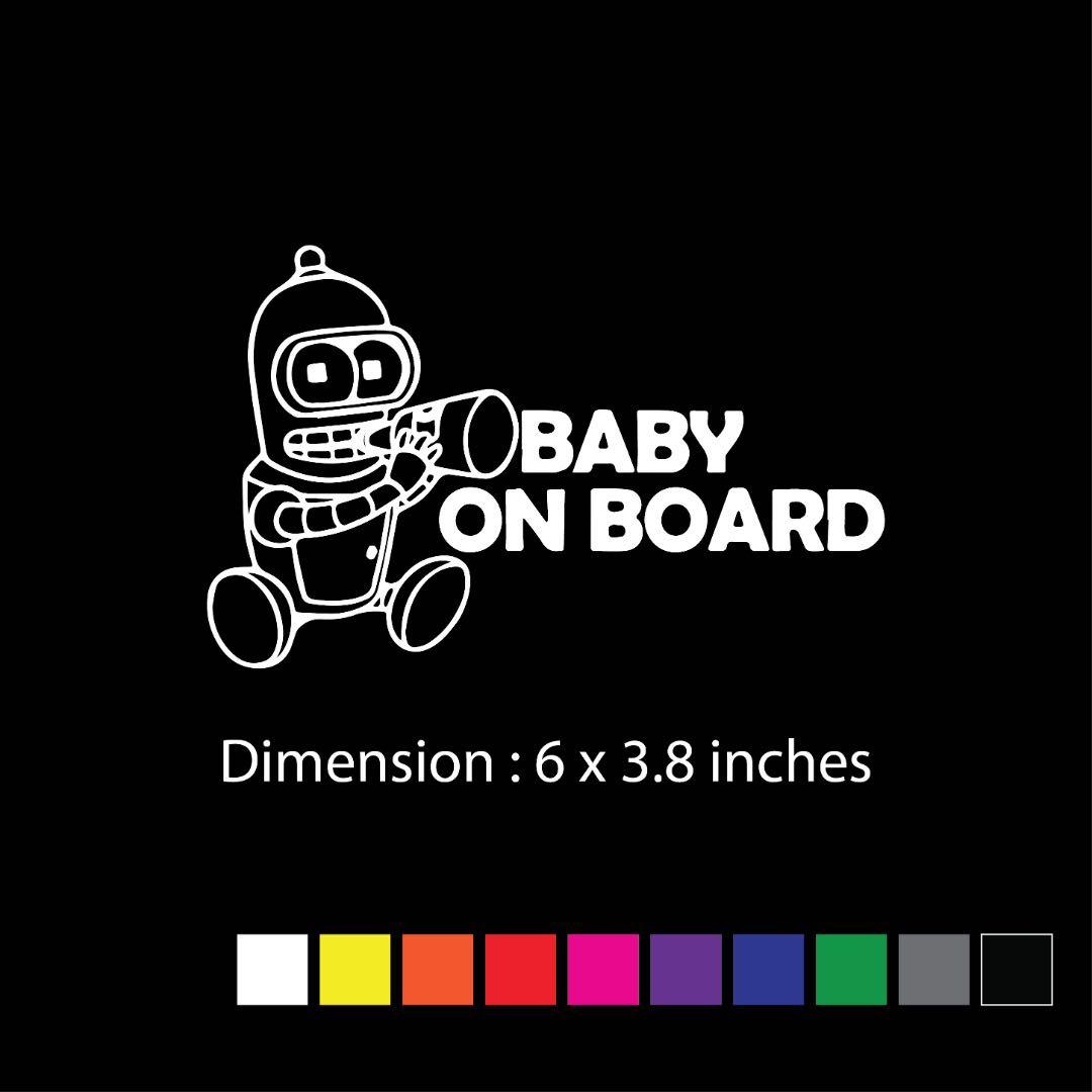 Custom Sticker Potong “BABY ON BOARD”, Hobbies & Toys, Stationery ...