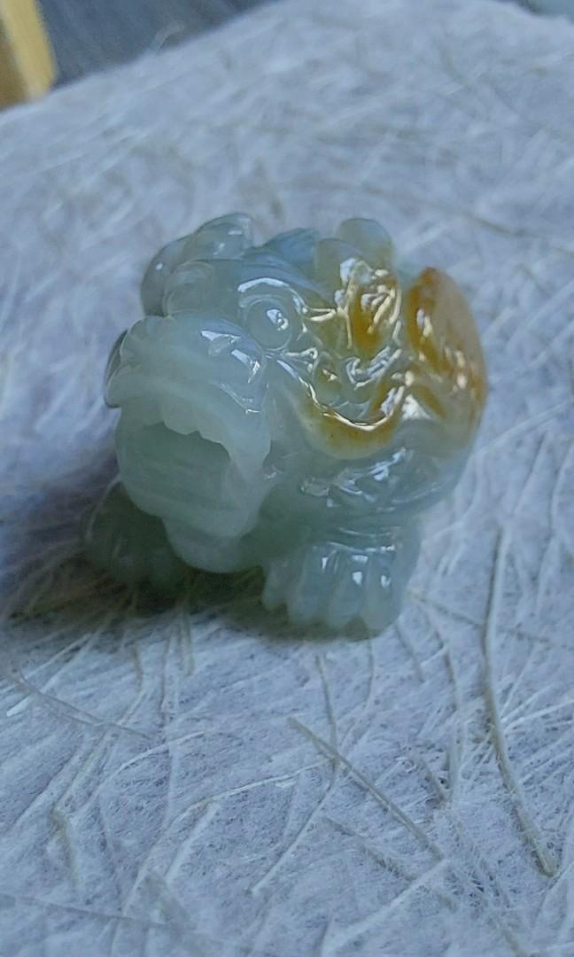 Dragon Turtle (龙龟) Jade Natural Type A Jadeite Pendant, Hobbies & Toys ...