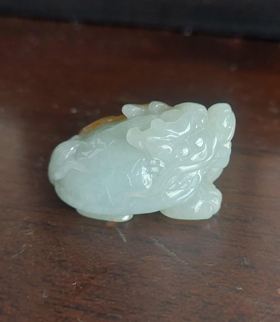 Dragon Turtle (龙龟) Jade Natural Type A Jadeite Pendant, Hobbies & Toys ...