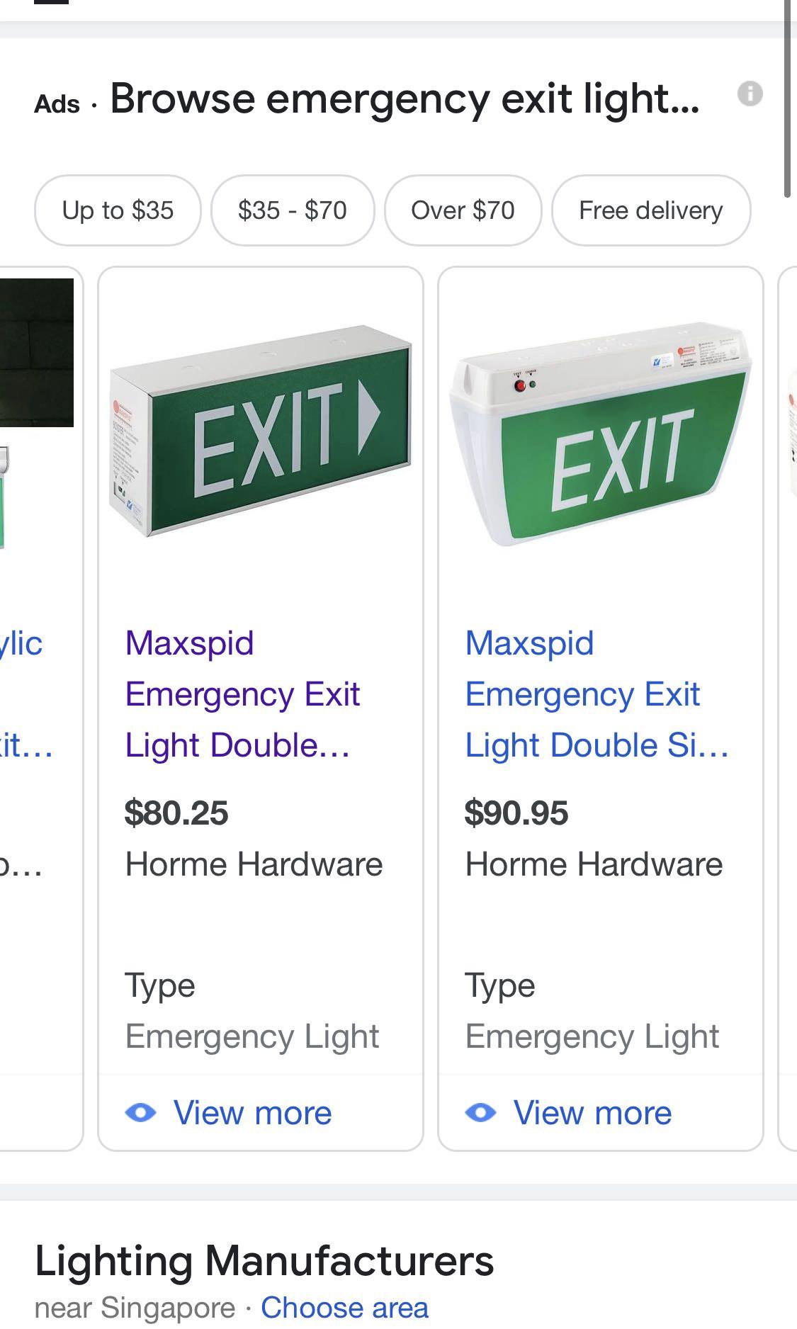 Emergency Exit Sign Maxspid (Certified), Everything Else on Carousell