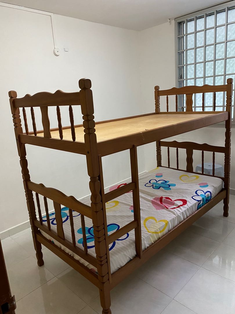 FREE DOUBLE DECKER BED, Furniture & Home Living, Furniture, Bed Frames ...