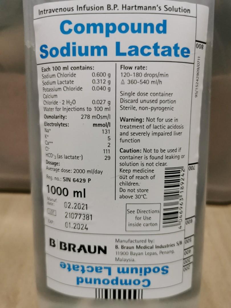 Hartmann's Solution (1000ml), Pet Supplies, Health & Grooming on Carousell