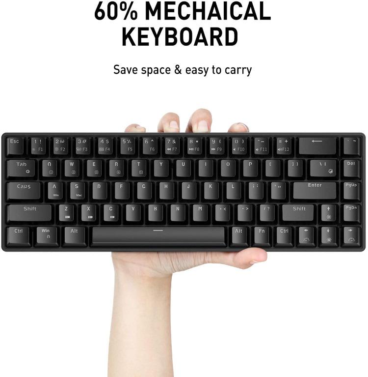 havit 60% Wireless Mechanical Keyboard and Wired Mouse, Bluetooth 5.1 ...
