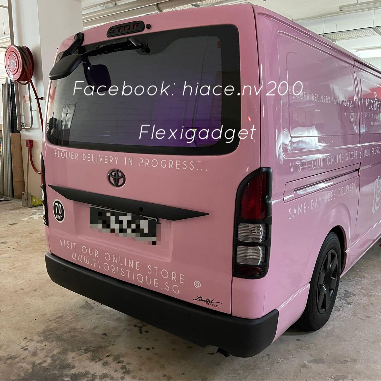 Hiace 5D Tailgate Trunk Lip Carbon Print / Hiace Rear Door Carbon Fiber ...