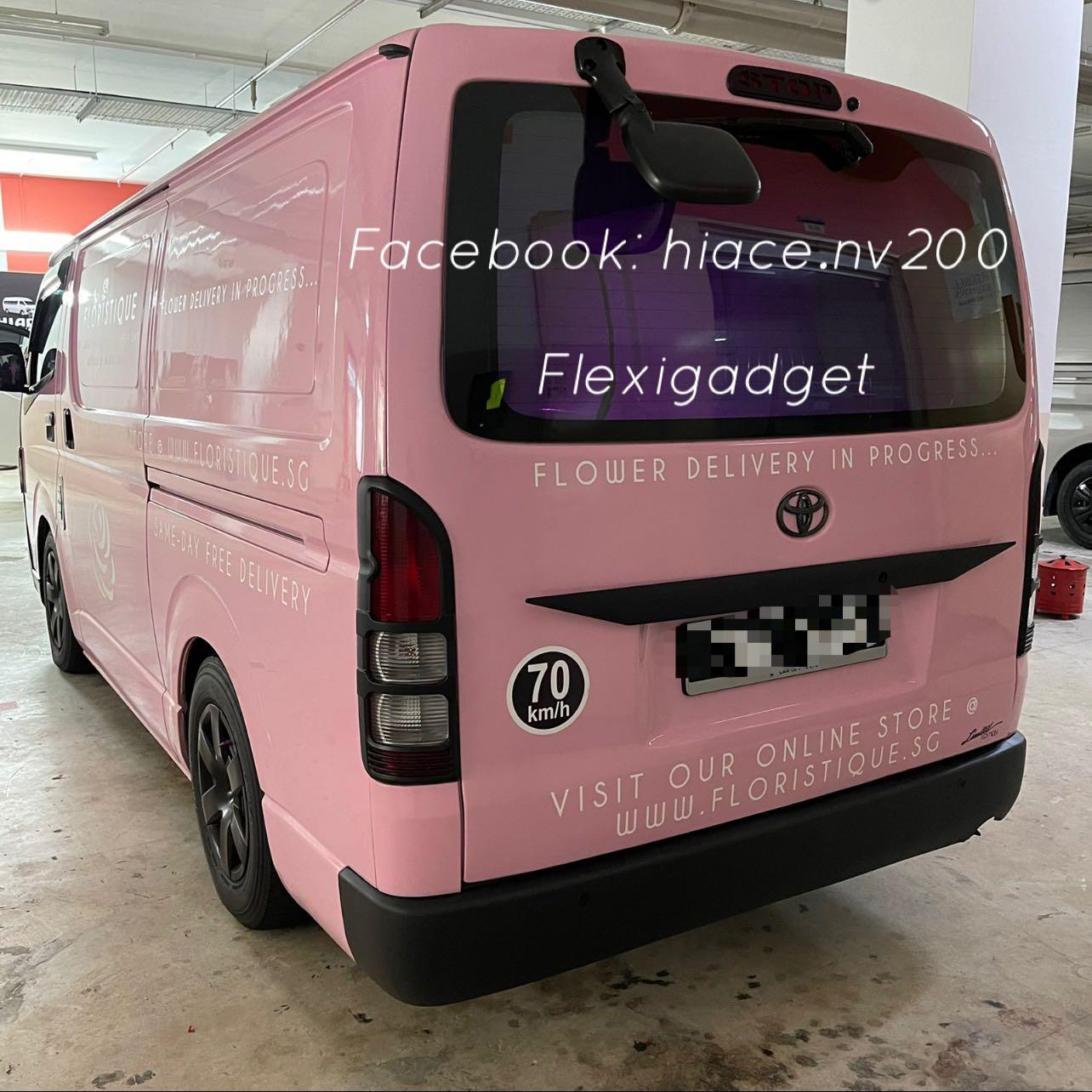 Hiace 5D Tailgate Trunk Lip Carbon Print / Hiace Rear Door Carbon Fiber ...