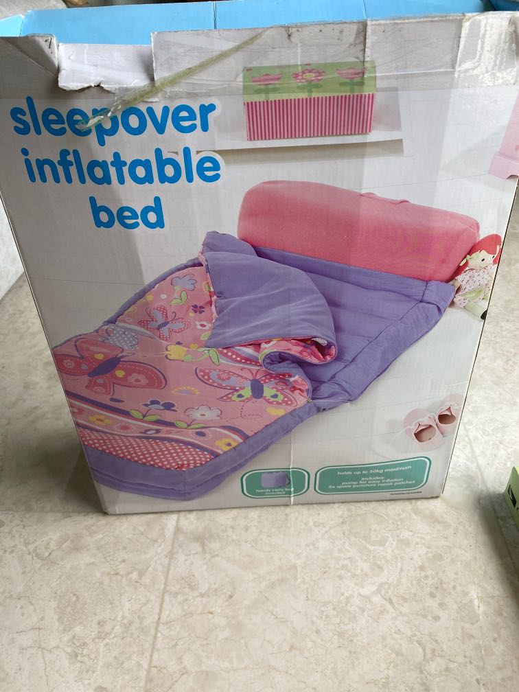 Inflatable sleepover bed for girls, Babies & Kids, Baby Nursery & Kids ...