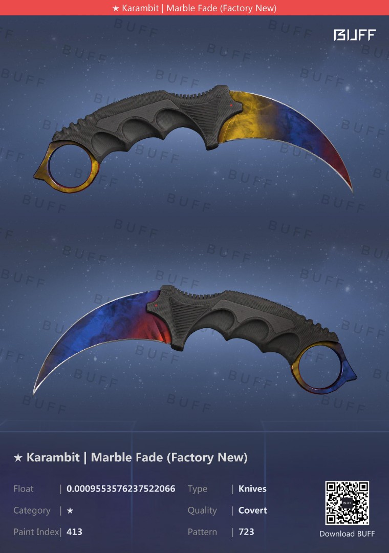 Karambit marble fade, Video Gaming, Gaming Accessories, In-Game ...