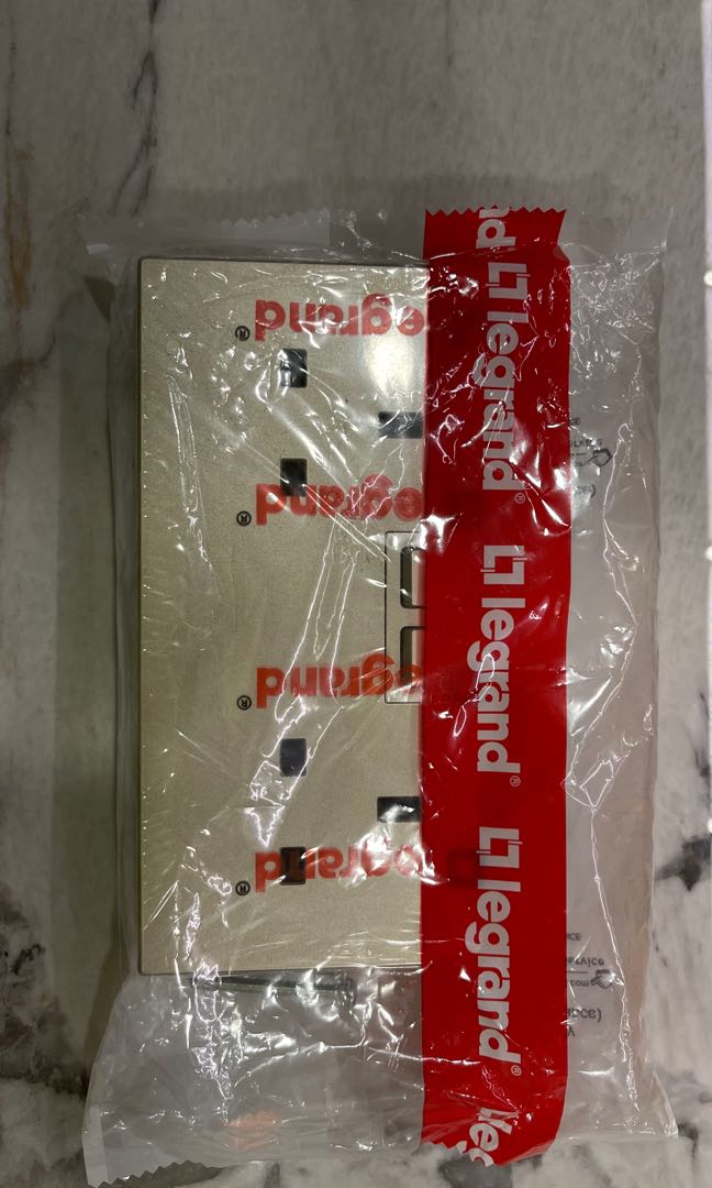 Legrand Galion Champagne double socket BNIP, TV & Home Appliances ...