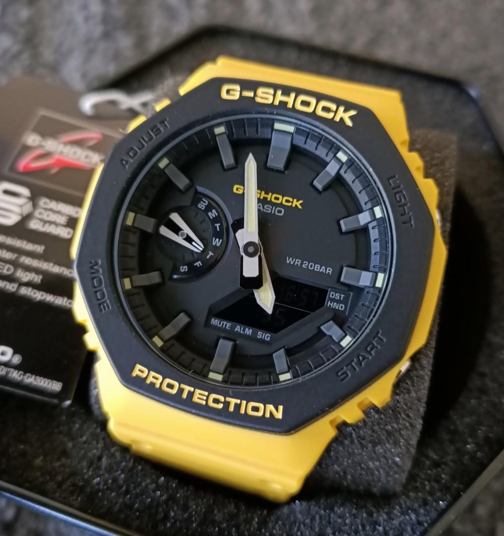 [LNIB] G Shock CasiOak Yellow Quartz Casio Sports Watch GA2100, Men's ...