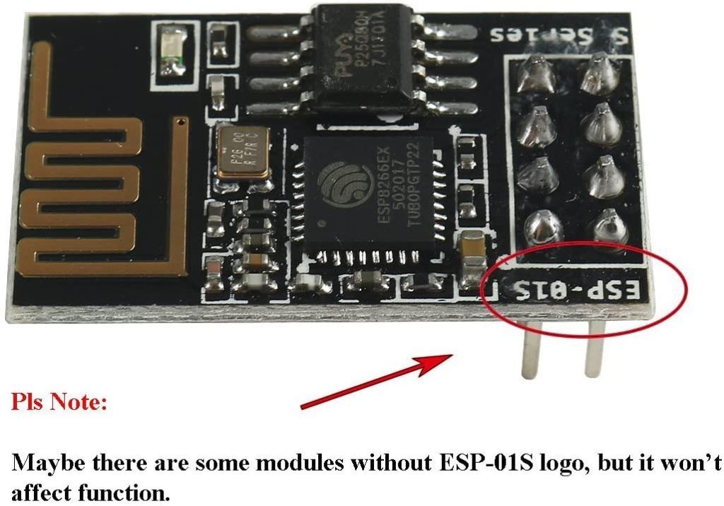 Makerfocus ESP8266 ESP-01S - 1MB Flash WiFi Serial Transceiver Module for Arduino, Computers ...