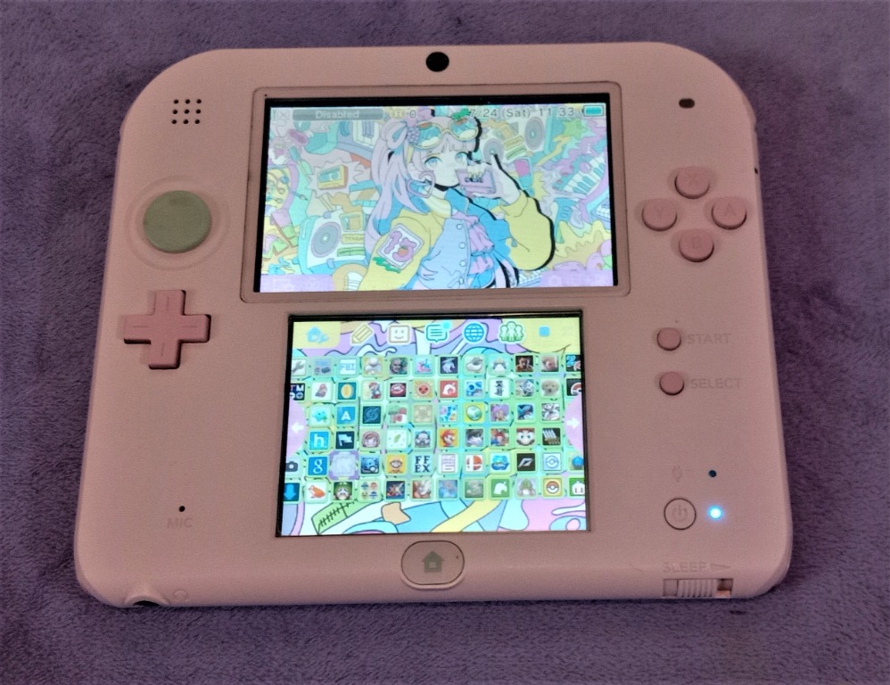Nintendo 2DS Pink 60+ Games Installed, Video Gaming, Video Game ...