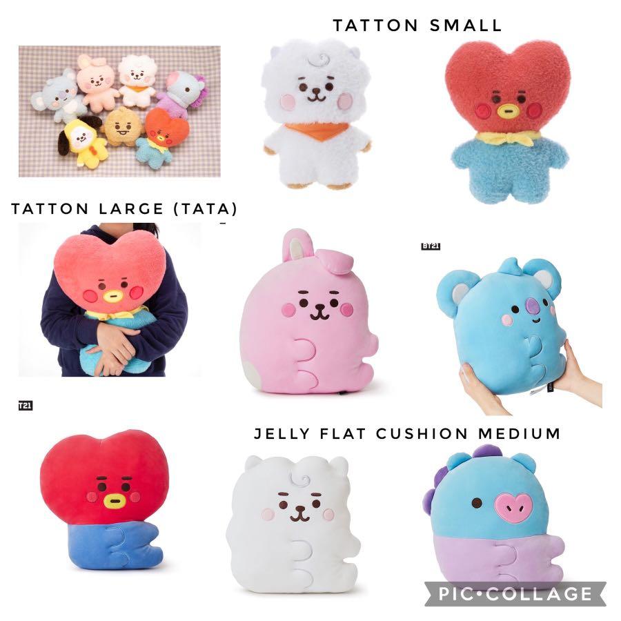 OFFICIAL BT21 Plushie Dolls from Japan [Secured] Tatton, Jelly Plushies Rj Koya Shooky Cooky ...