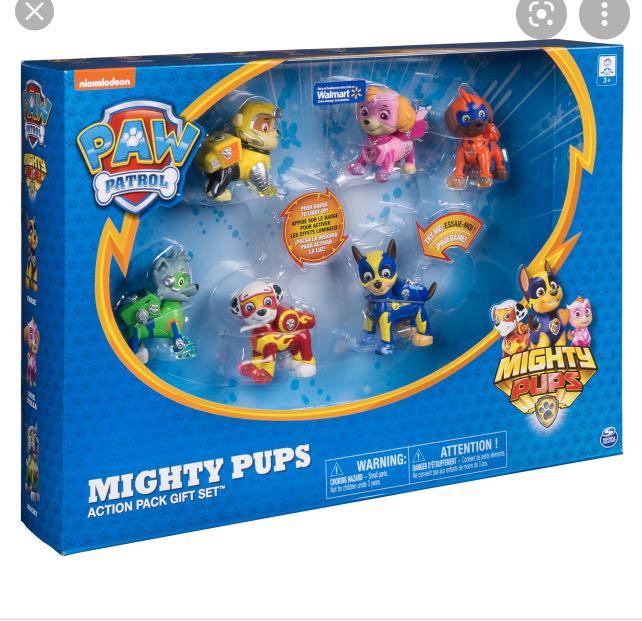Paw patrol mighty pups action pack gift set with lights, Babies & Kids ...