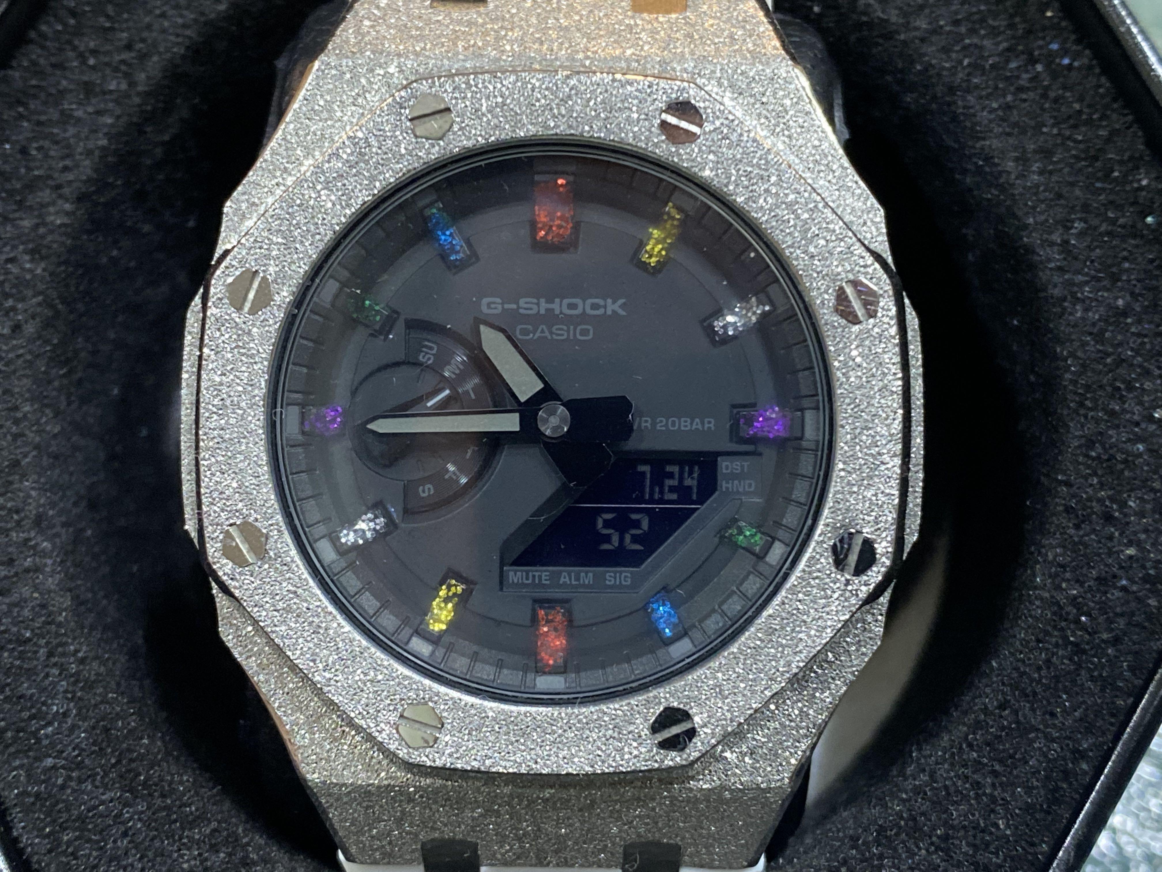 Rainbow glitter mod GA2100 GA2110 ga-2100 ga-2100, Men's Fashion ...