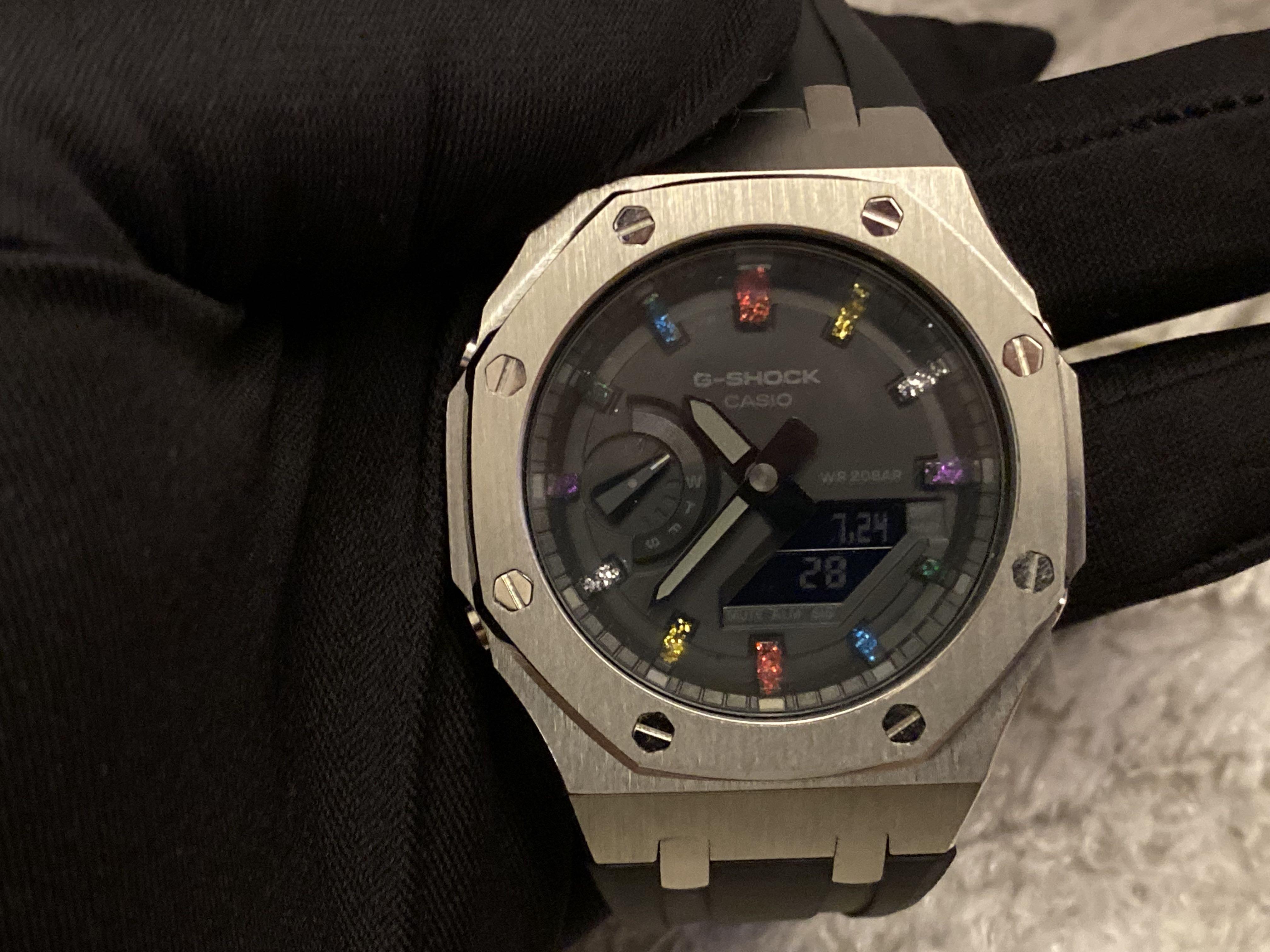 Rainbow glitter mod GA2100 GA2110 ga-2100 ga-2100, Men's Fashion ...