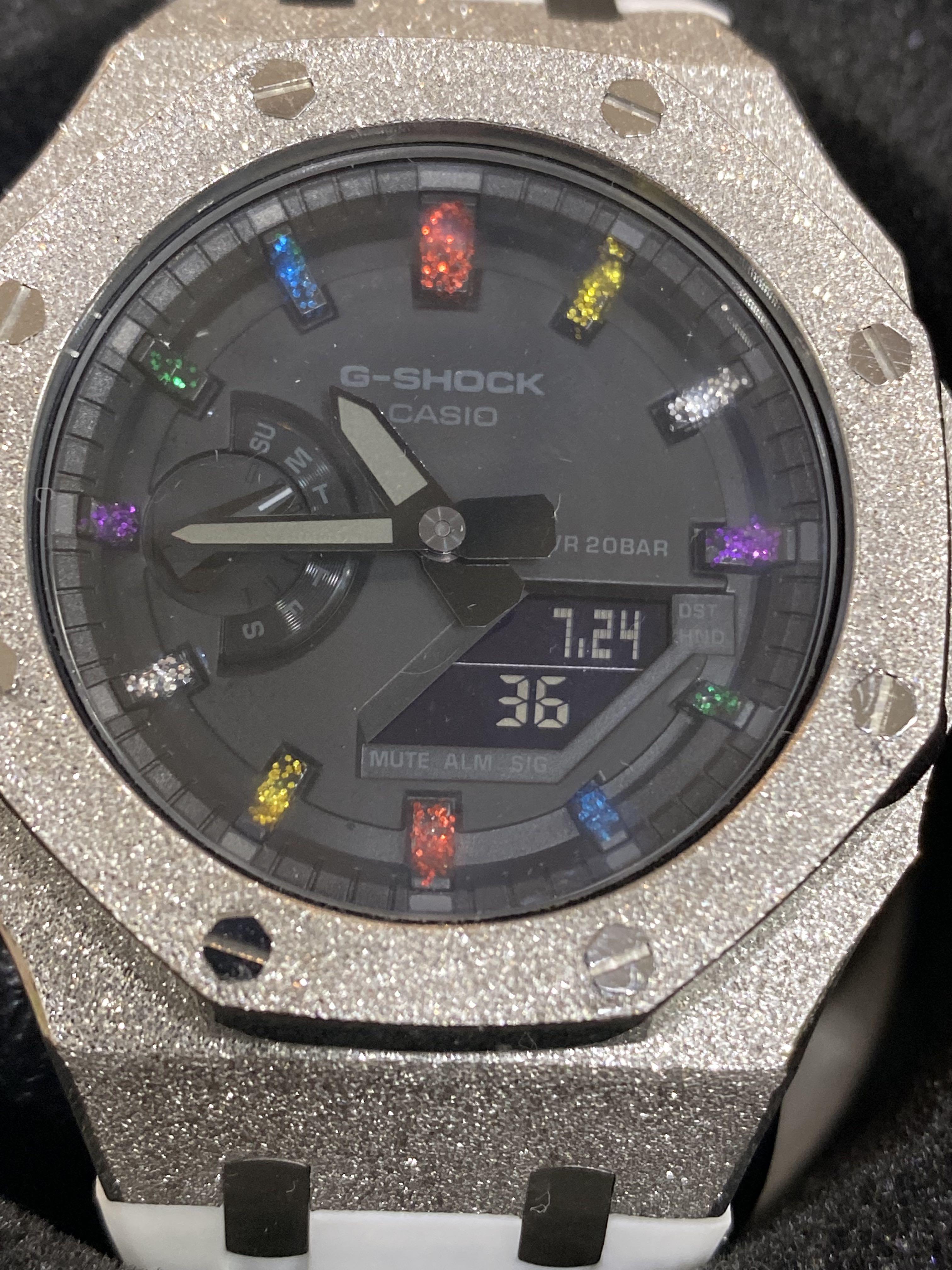 Rainbow glitter mod GA2100 GA2110 ga-2100 ga-2100, Men's Fashion ...