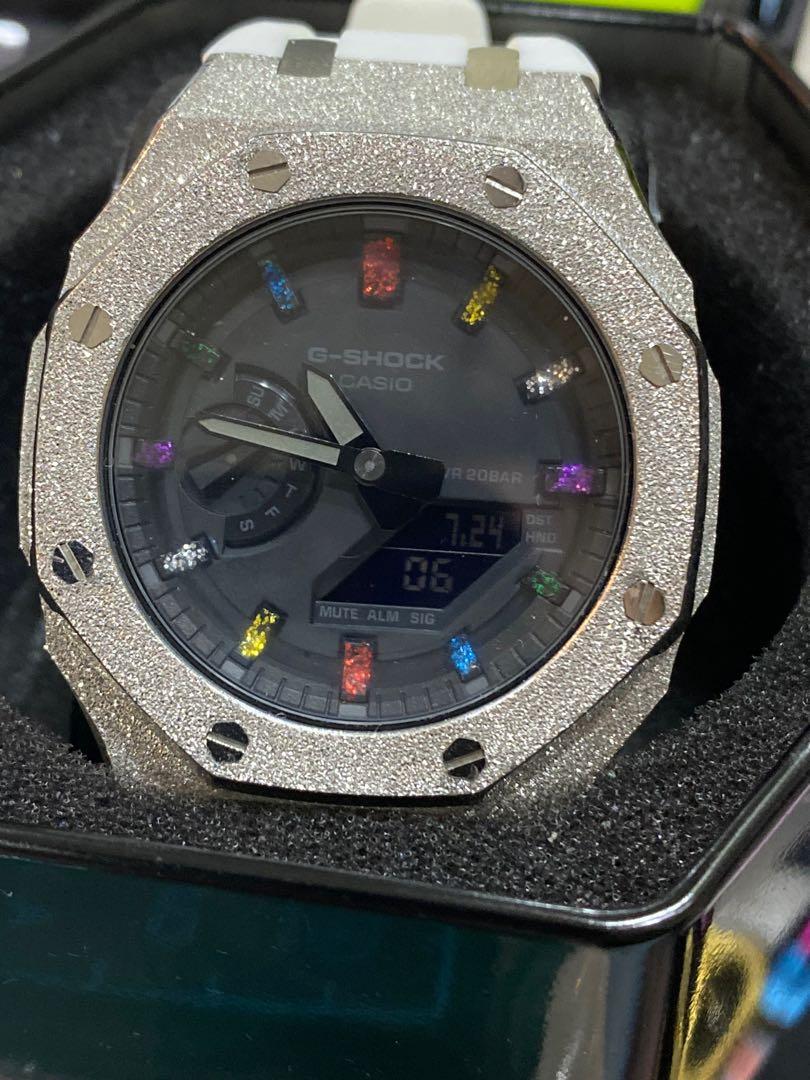 Rainbow glitter mod GA2100 GA2110 ga-2100 ga-2100, Men's Fashion ...