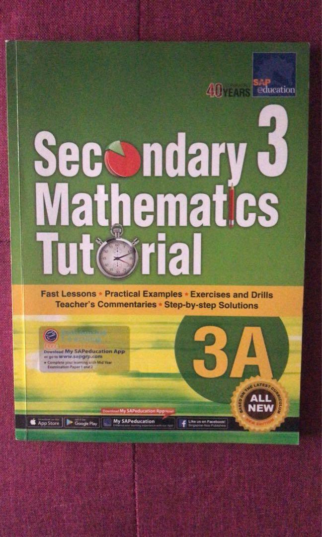 Secondary Mathematics Tutorial, 興趣及遊戲, 書本 & 文具, 教科書 - Carousell