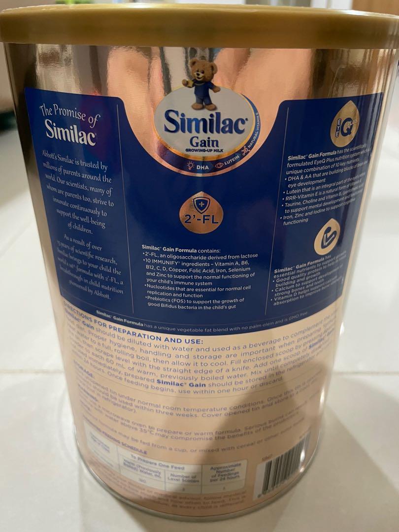 Similac gain stage 3 milk powder 1800G, Babies & Kids, Nursing ...