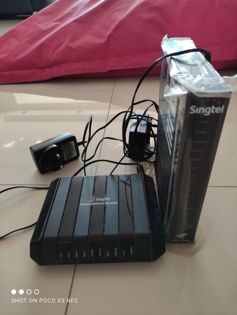 Singtel router and optical network terminal, Everything Else on Carousell