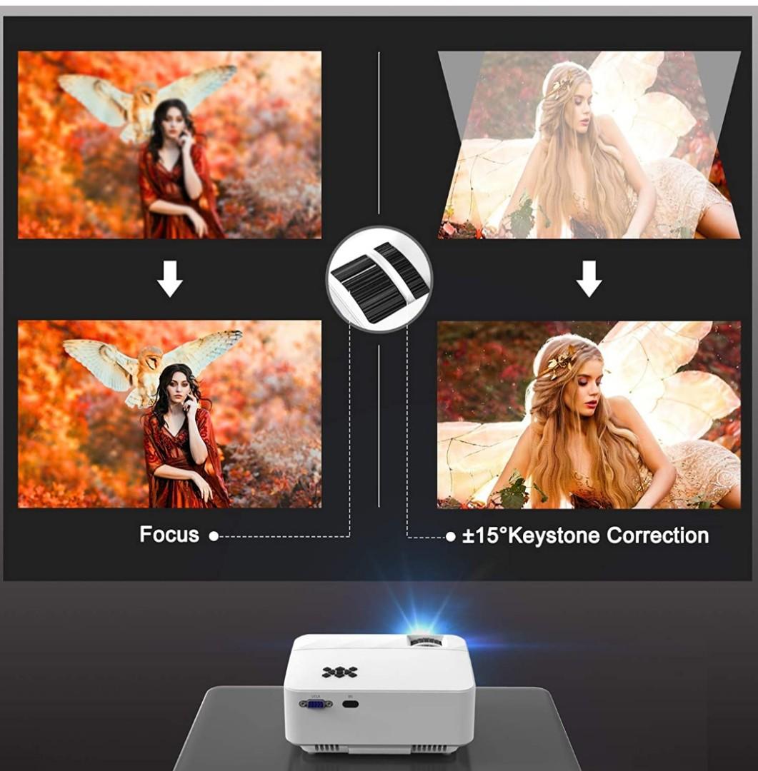 TopVision T25 WIFI Projector,Top vision 6500L Outdoor Portable ...