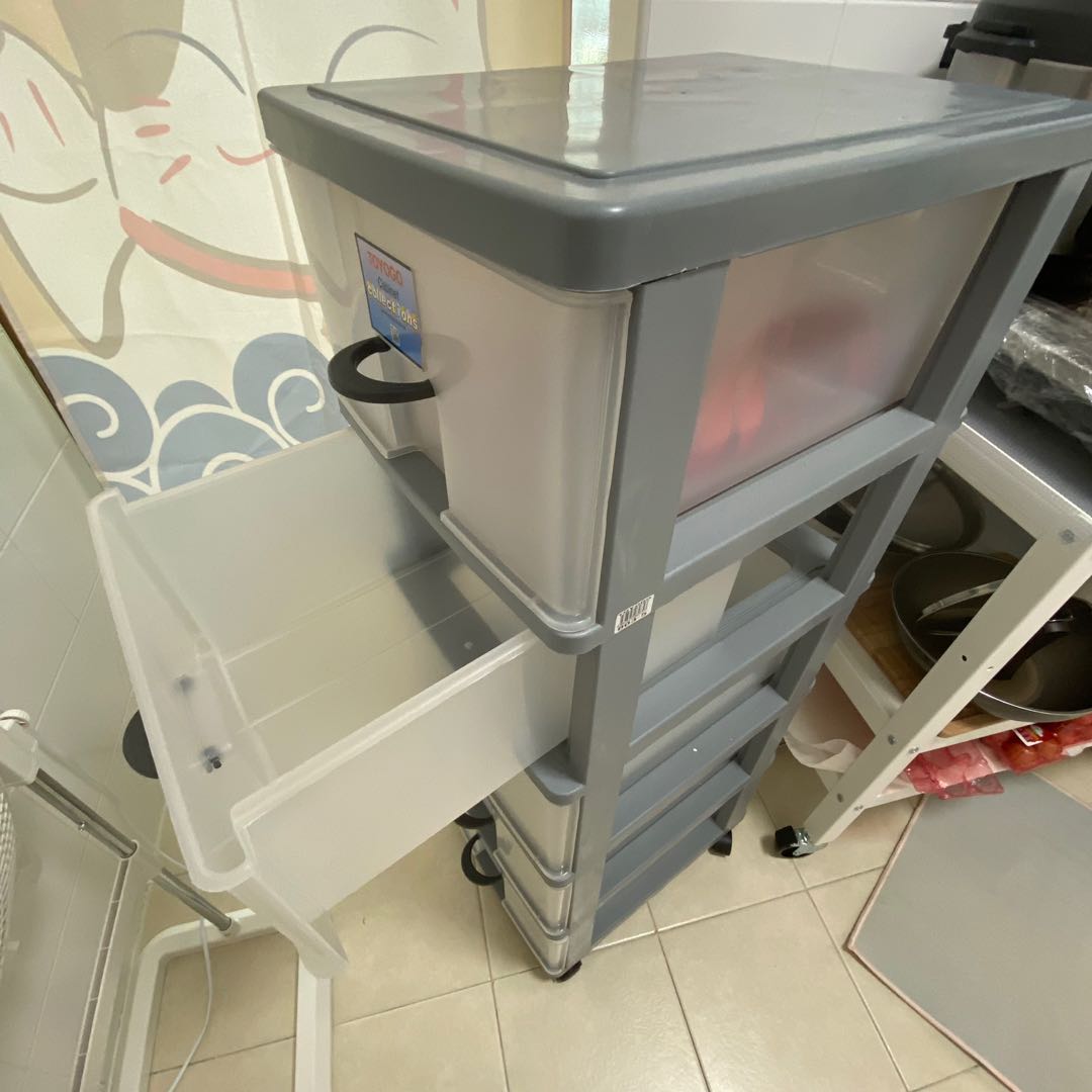 Toyogo Plastic Storage Cabinet / Drawer With Wheels (5 Tier) (803-5 ...