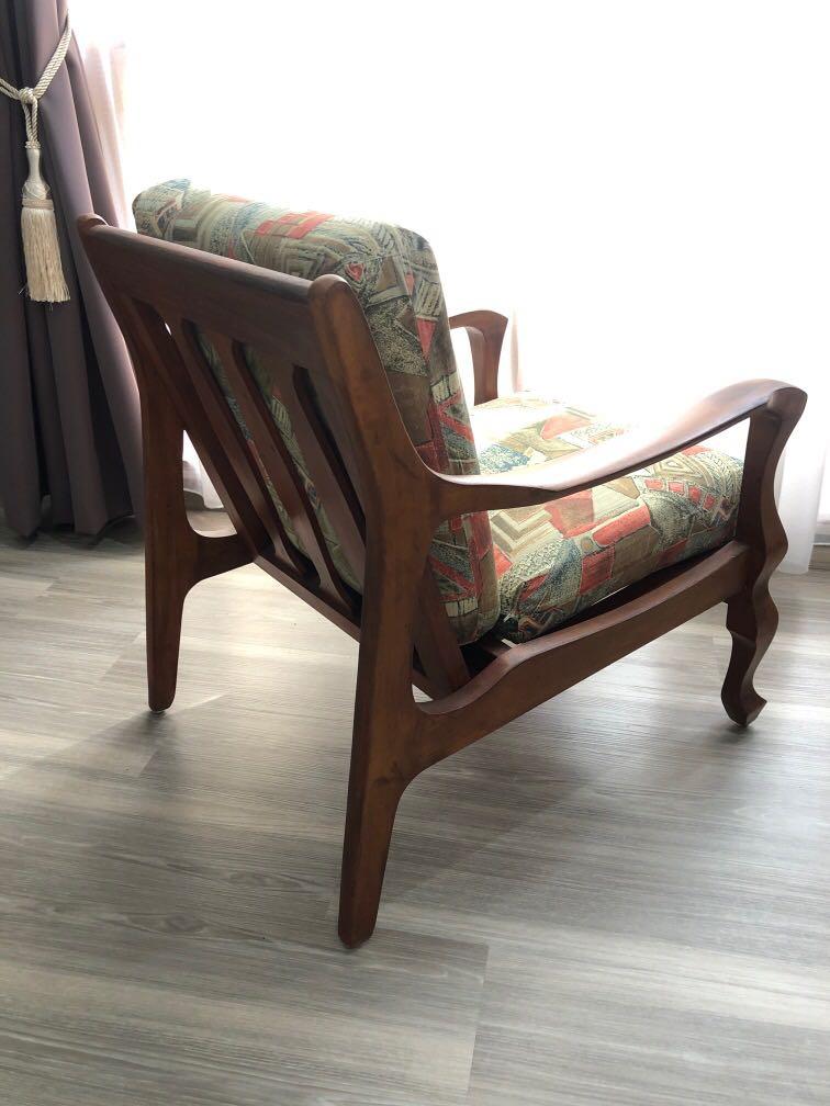 Vintage Solid Teak Wood Pak Awang Sofa, Furniture & Home Living ...