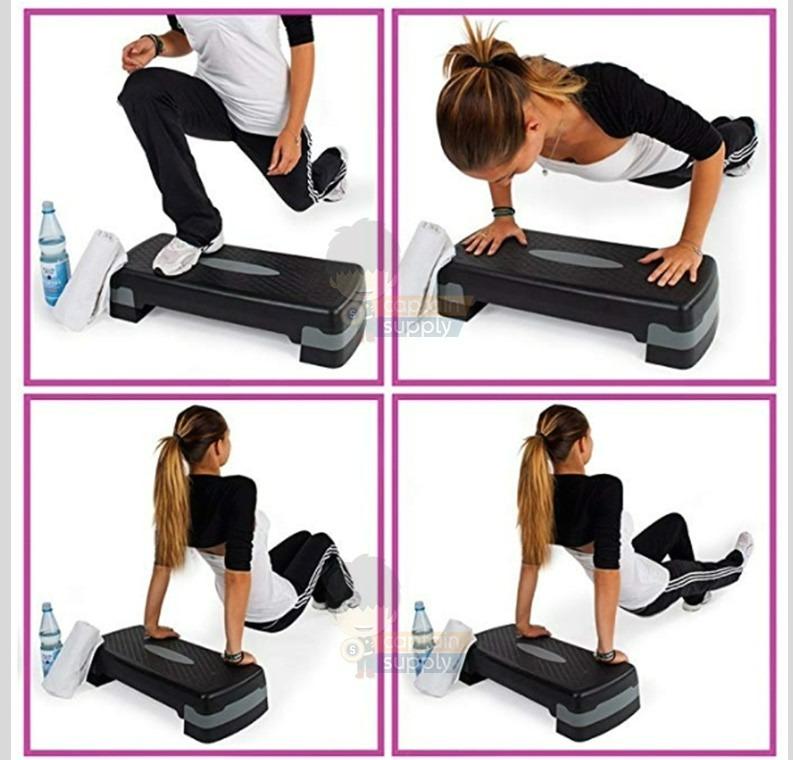 3-Level Aerobic Step Board - Height Adjustable / Stool Bench Fitness ...