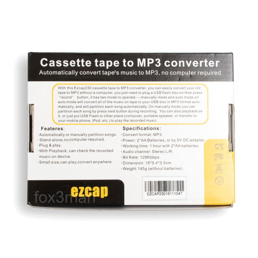 錄音帶救星 Cassette to MP3 player converter ez230 黑色, 音響器材, 音樂播放裝置 MP3及CD ...