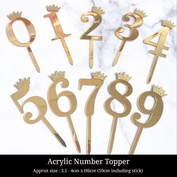 Acrylic Number Topper, Hobbies & Toys, Stationery & Craft, Craft ...