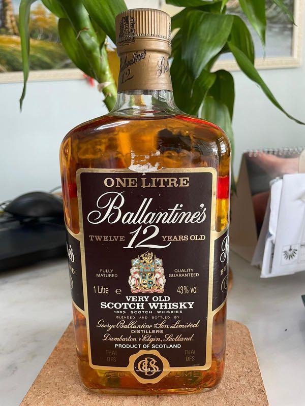 Ballantines Twelve 12 years old Very Old Scotch Whisky 1 litter, Food & Drinks, Alcoholic ...