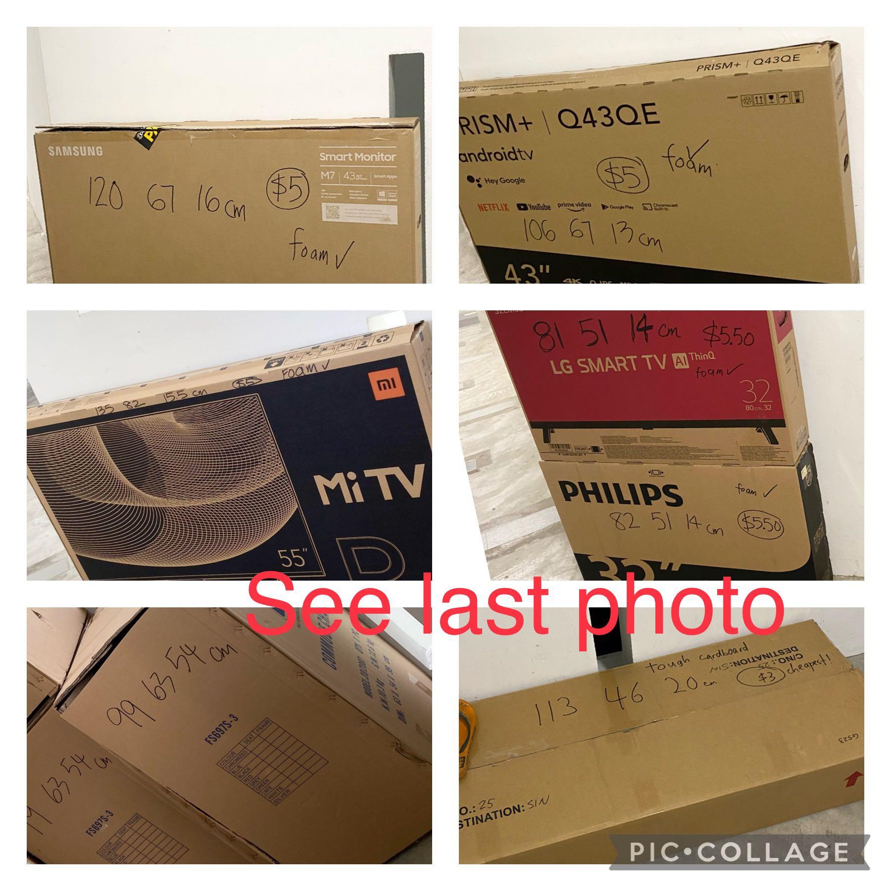 Box. Carton. Cardboard. Box. Large. Box. 24. 32. 43. 50. 55 Inch. TV ...