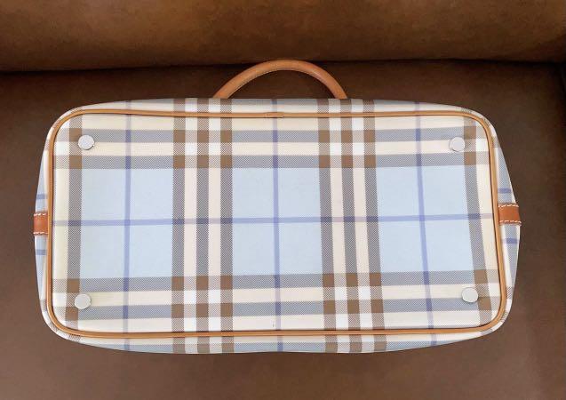 Burberry Light Blue Nova Check Handbag, Women's Fashion, Bags & Wallets ...