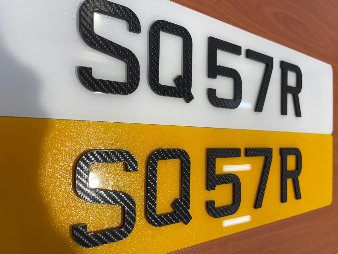 Carbon fiber letters number plate, Car Accessories, Car Plates on Carousell