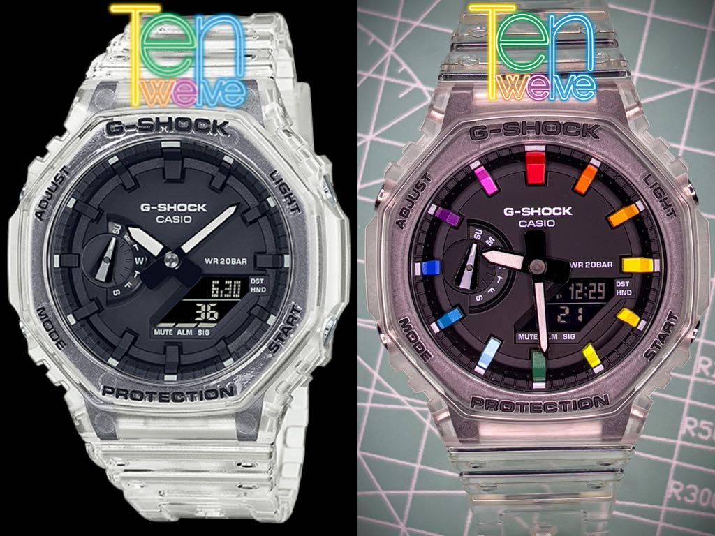Casio G-Shock GA2100 GA2110 GA-2100 GA-2110 CasiOak with Jelly Rainbow ...