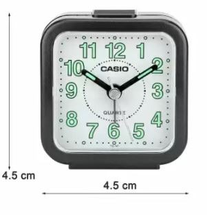 Casio Original Travel Table Top Beep Alarm Clock ( BLACK COLOR ) TQ-141 ...