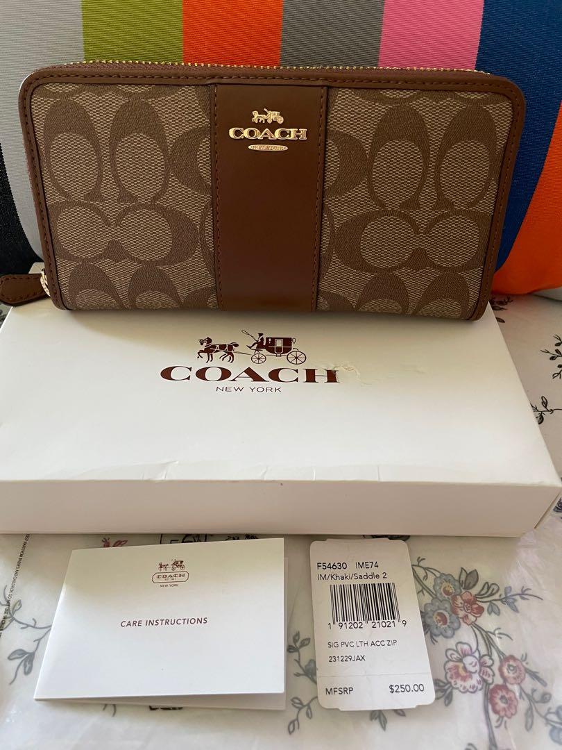 Coach Long Wallet, Women's Fashion, Bags & Wallets, Wallets & Card ...