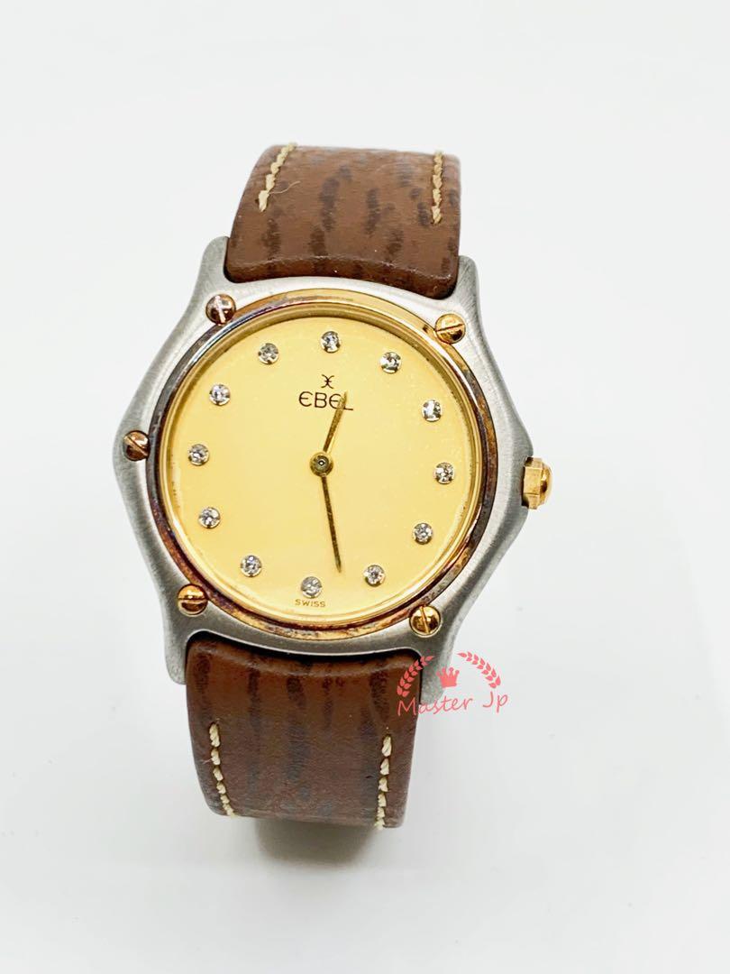 EBEL Wave Wristwatch with Diamond Dial 181909 32mm 3513 Made in Swiss 16111 watch, 名牌, 手錶 ...