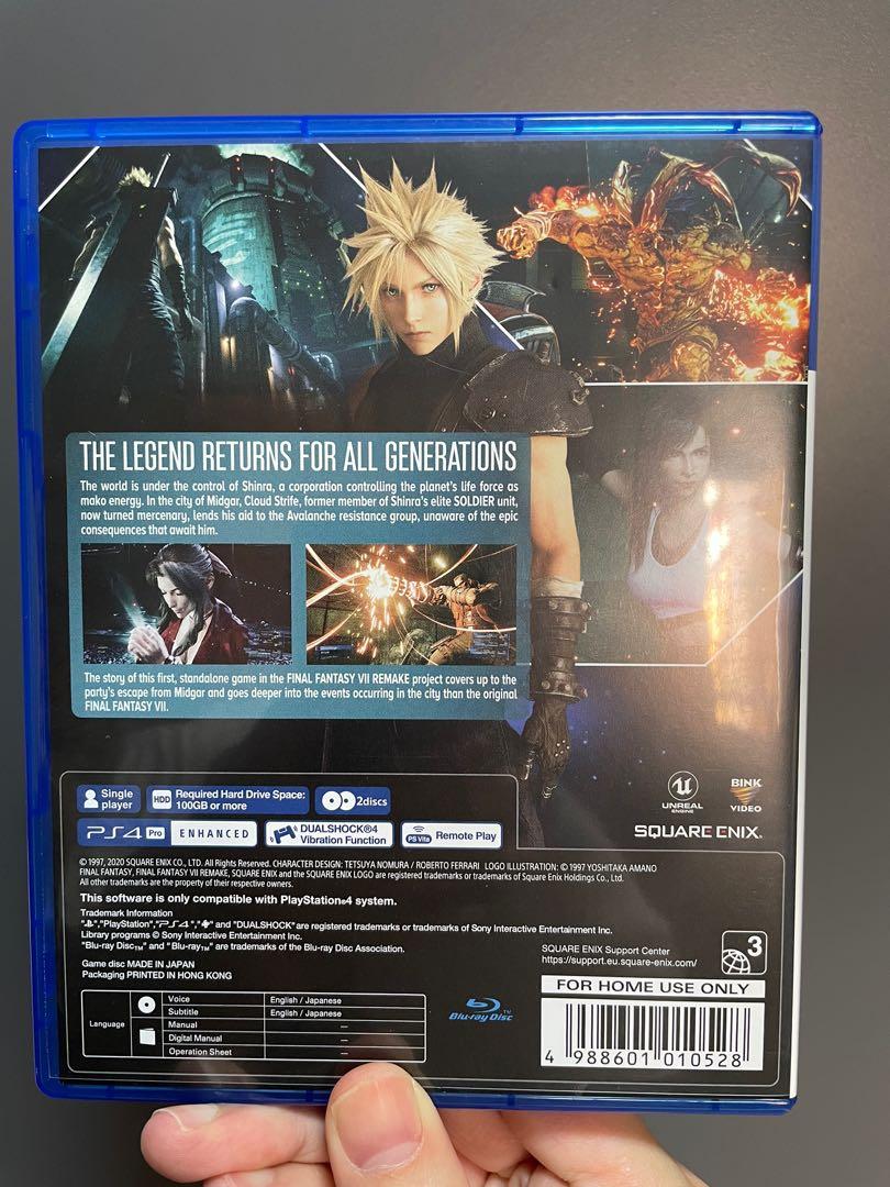 Final Fantasy 7 Remake (FF7), Video Gaming, Video Games, PlayStation on ...