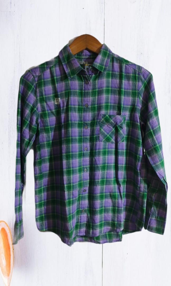 Flannel UNIQLO Second Original / Flannel UNIQLO Cewek Second Original ...