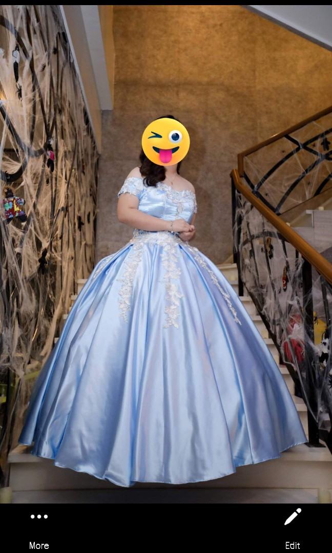 gown for debut / blue, Women's Fashion, Dresses & Sets, Evening dresses ...