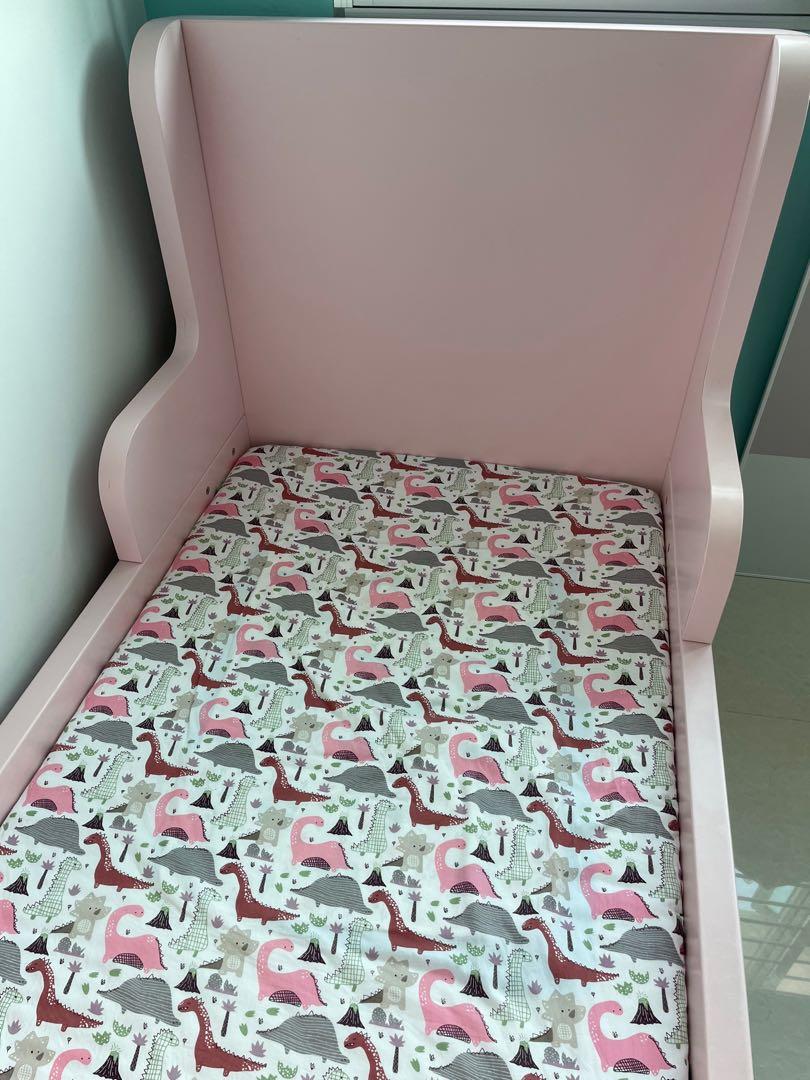 IKEA kids extendable bed (Pink), Furniture & Home Living, Furniture ...
